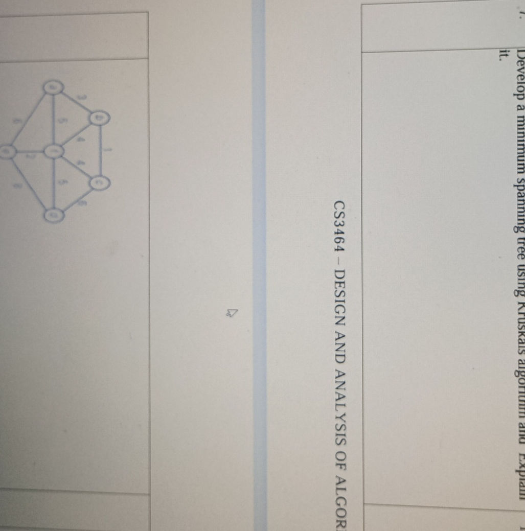 Develop a minimum spanning tree using | StudyX
