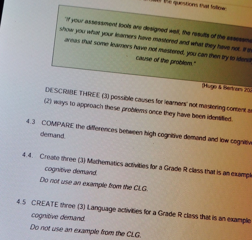 DESCRIBE THREE (3) possible causes for | StudyX