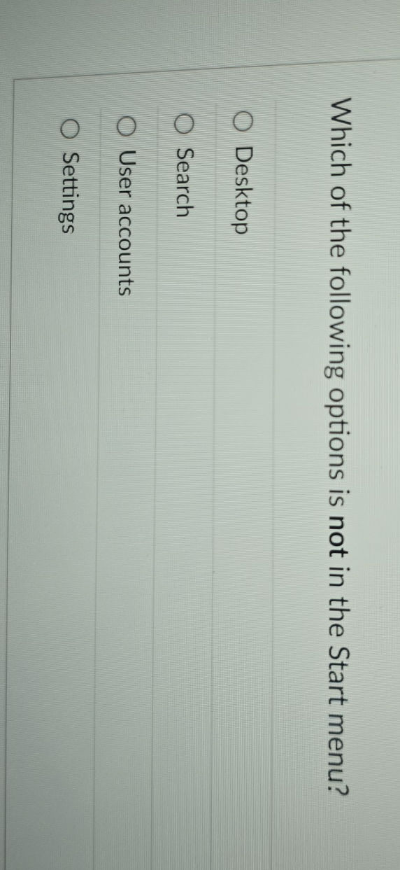 Which of the following options is not in the | StudyX