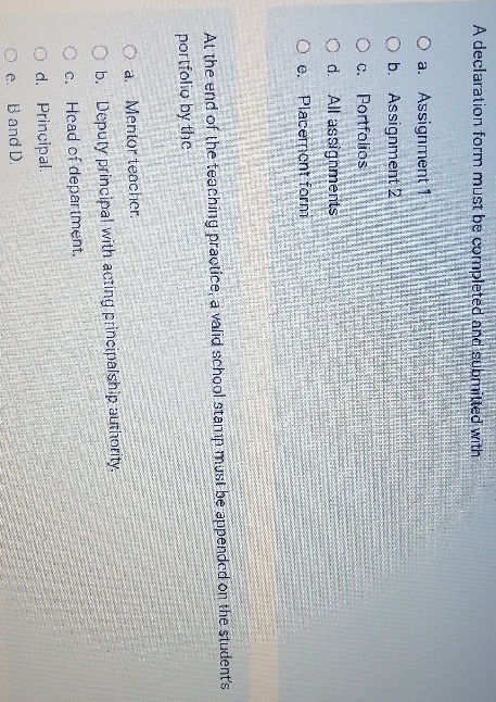A declaration form must be completed and | StudyX