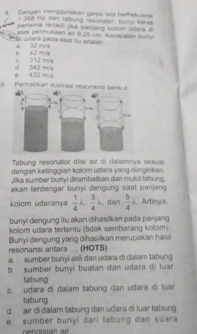8. Dengan menggunakan garpu tala | StudyX