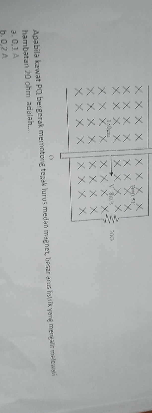 Apabila kawat PQ bergerak memotong tegak | StudyX
