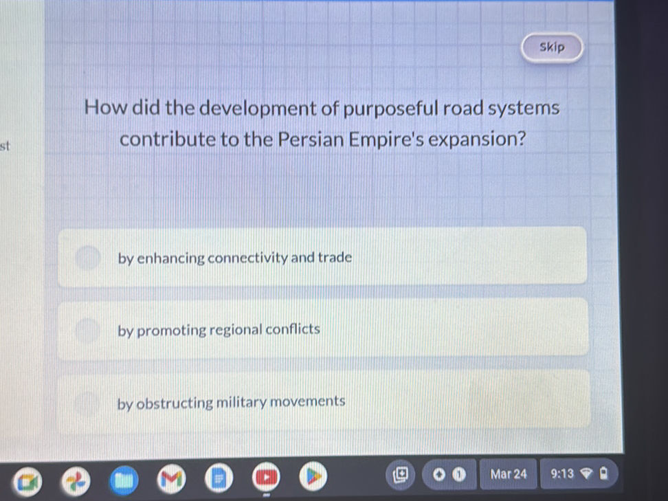 How did the development of purposeful road | StudyX