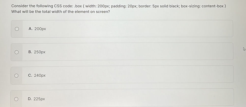 Consider the following CSS code: .box { | StudyX