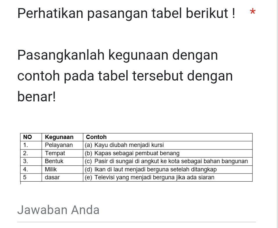 Perhatikan pasangan tabel berikut ! | StudyX