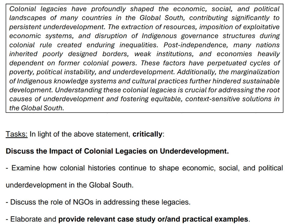 Colonial legacies have profoundly shaped the