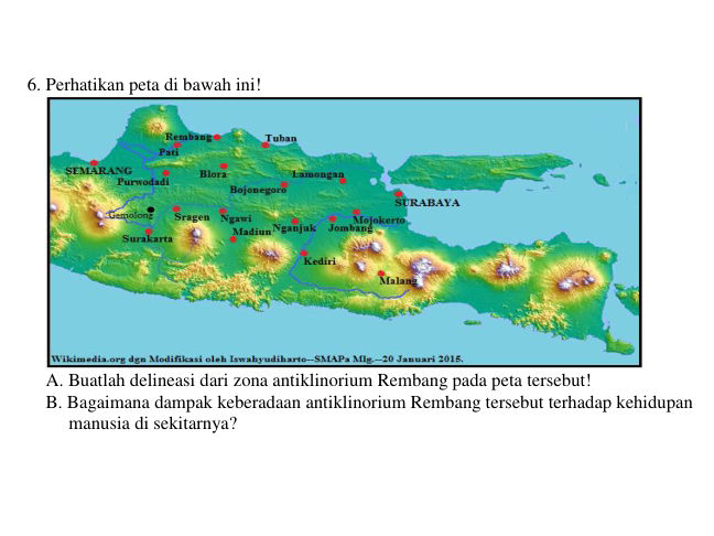 6. Perhatikan peta di bawah ini! Rembang | StudyX