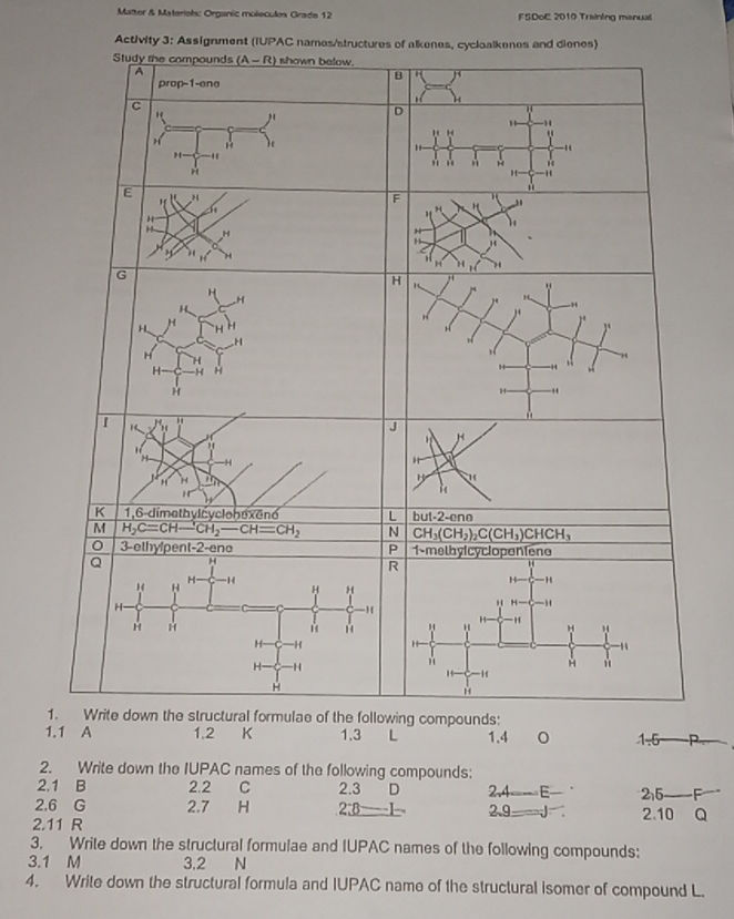 Activity 3: Assignment (IUPAC | StudyX
