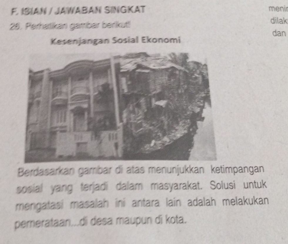 26. Perhatikan gambar berikut! Kesenjangan | StudyX