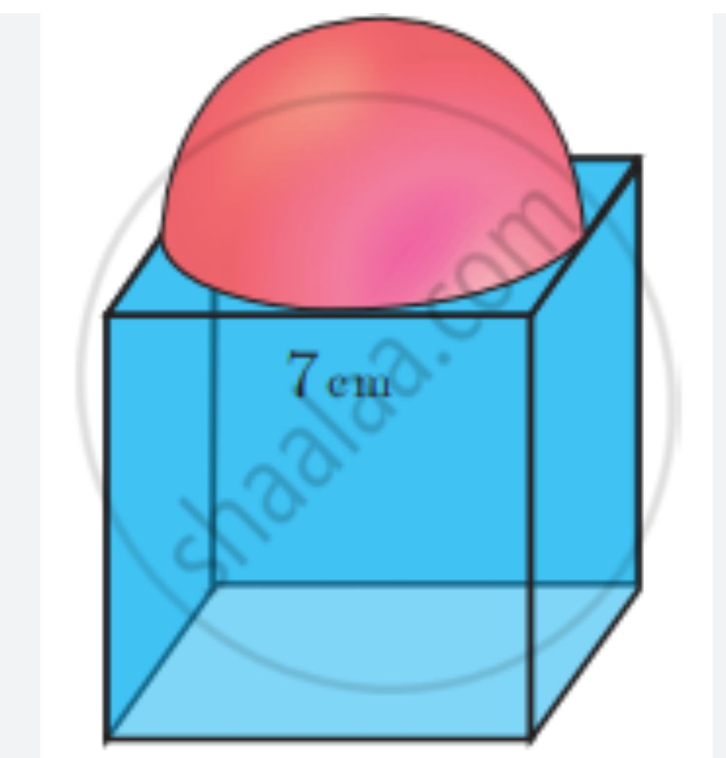 The image shows a cube with a hemisphere on | StudyX
