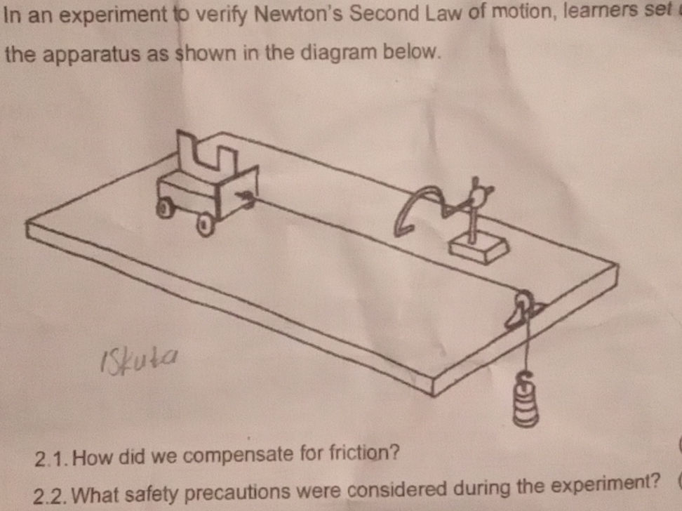 In an experiment to verify Newton's Second | StudyX