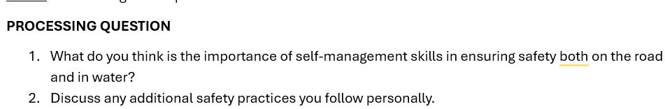 PROCESSING QUESTION 1. What do you think is | StudyX