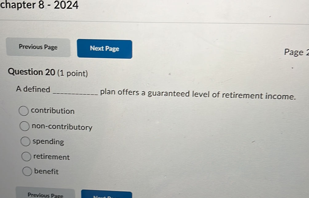 A defined _______ plan offers a guaranteed | StudyX