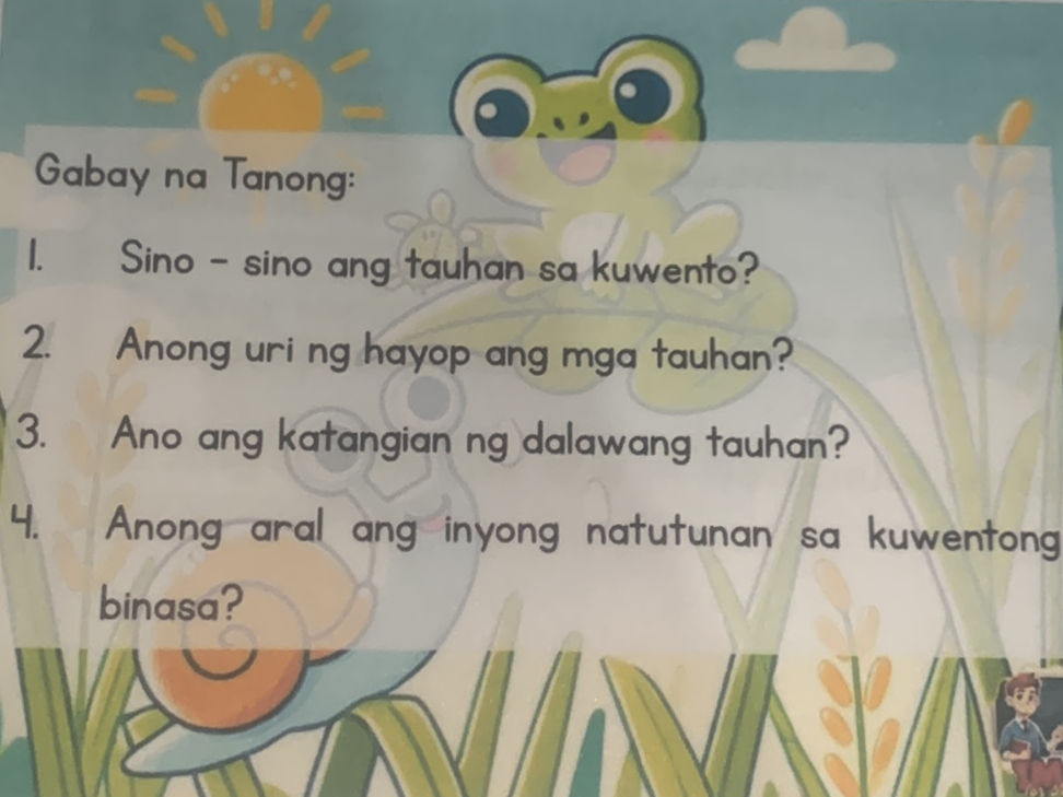 Gabay na Tanong: 1. Sino - sino ang tauhan | StudyX