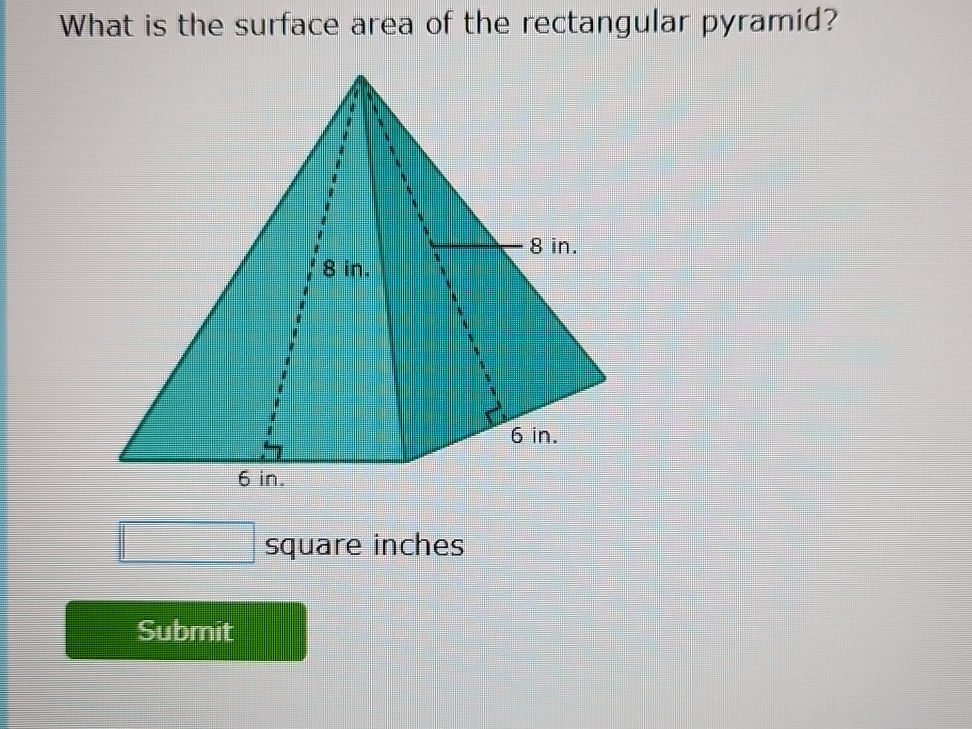 What is the surface area of the rectangular | StudyX