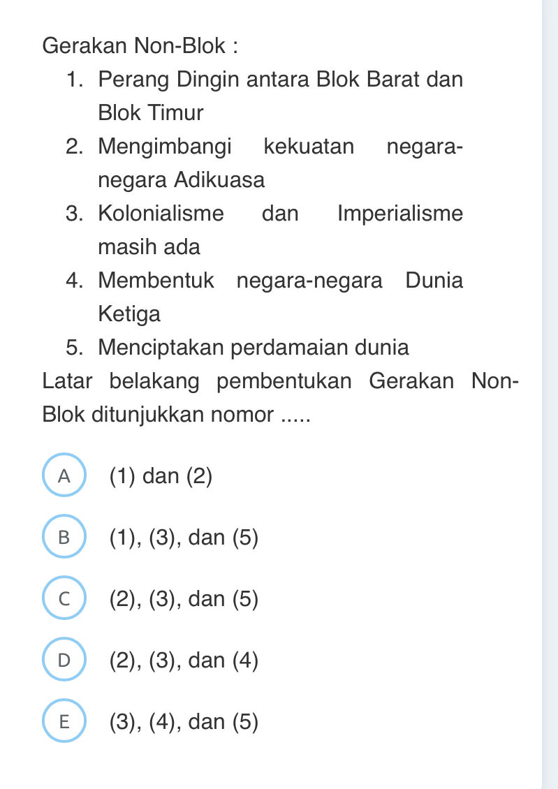 Gerakan Non-Blok : 1. Perang Dingin antara | StudyX