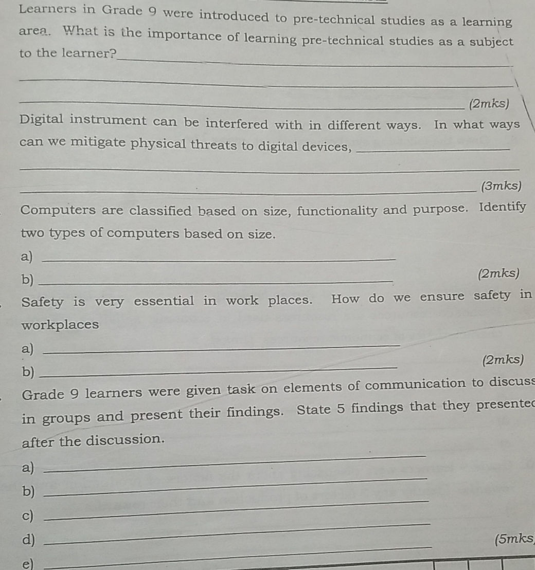 Learners in Grade 9 were introduced to | StudyX