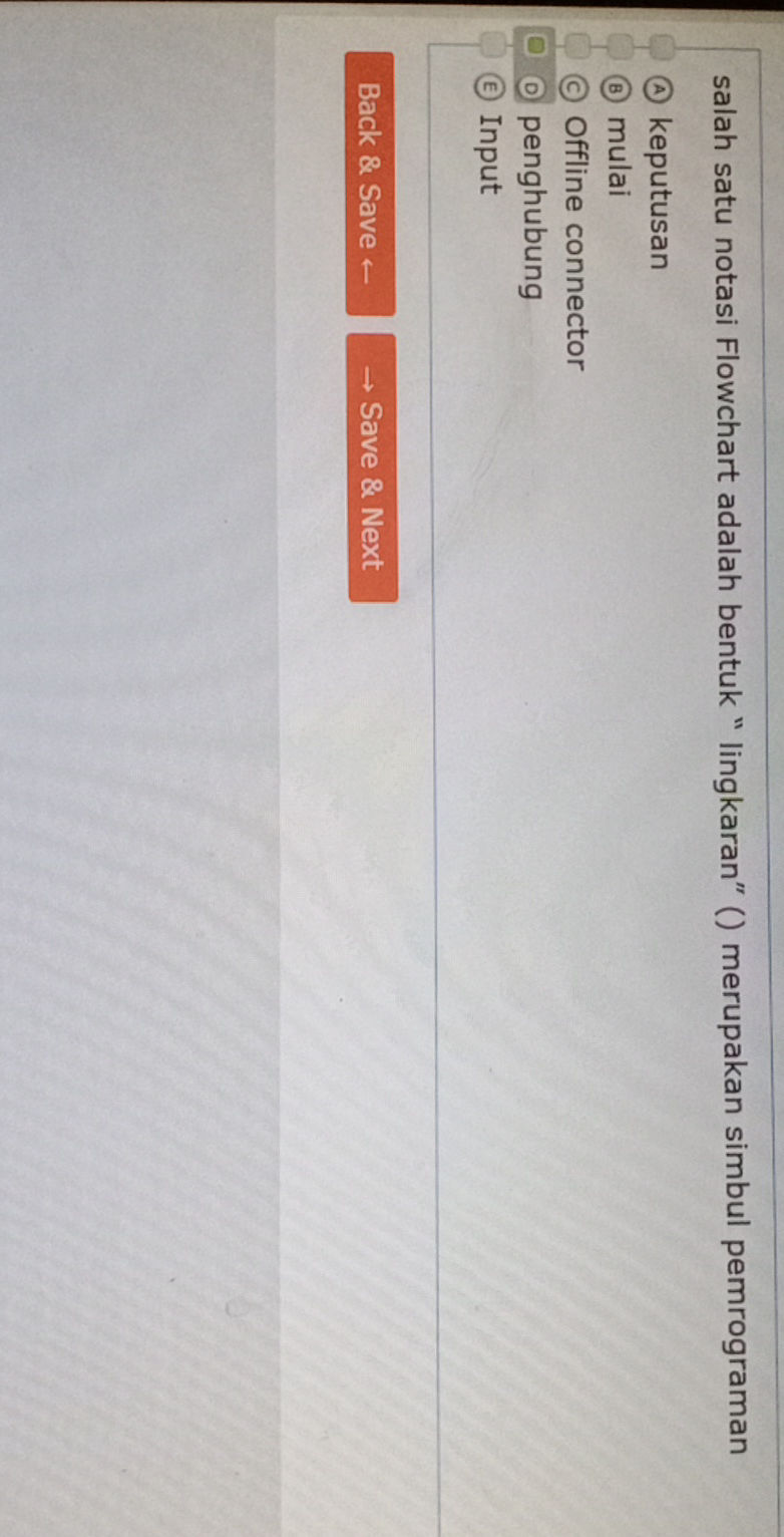 salah satu notasi Flowchart adalah bentuk " | StudyX