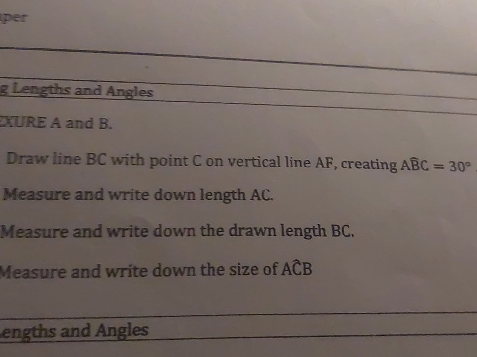 EXURE A and B. Draw line BC with point C on | StudyX