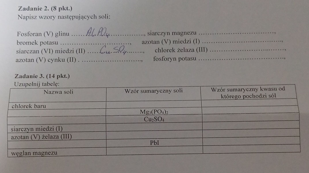 Zadanie 2. (8 pkt.) Napisz wzory | StudyX
