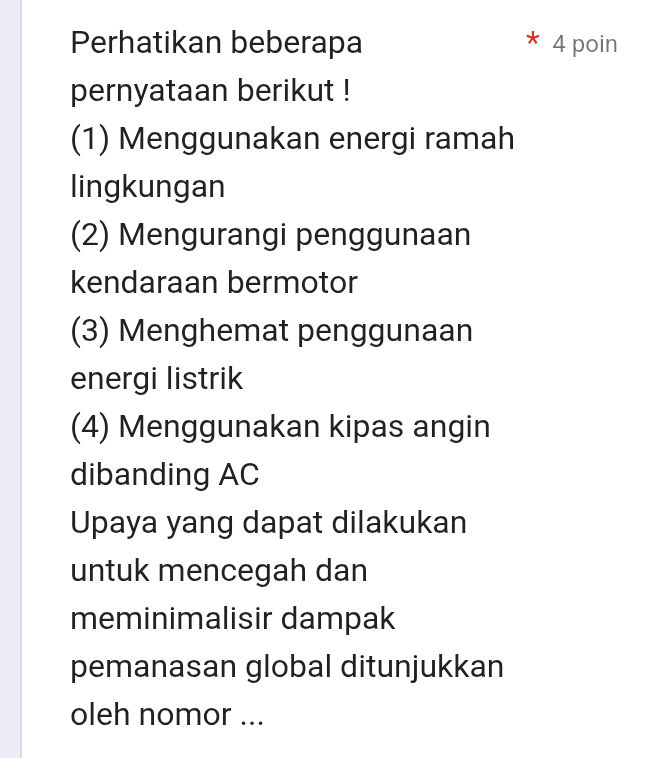 Perhatikan beberapa pernyataan berikut ! | StudyX