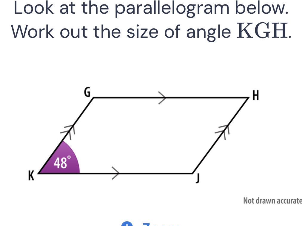 Look at the parallelogram below. Work out | StudyX