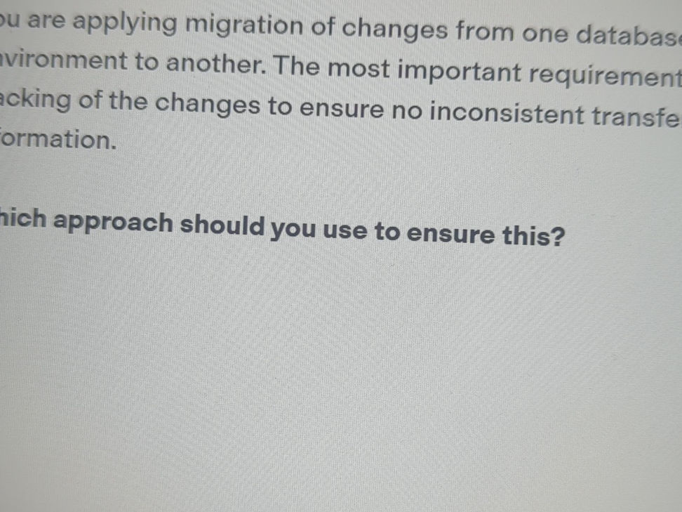 You are applying migration of changes from | StudyX