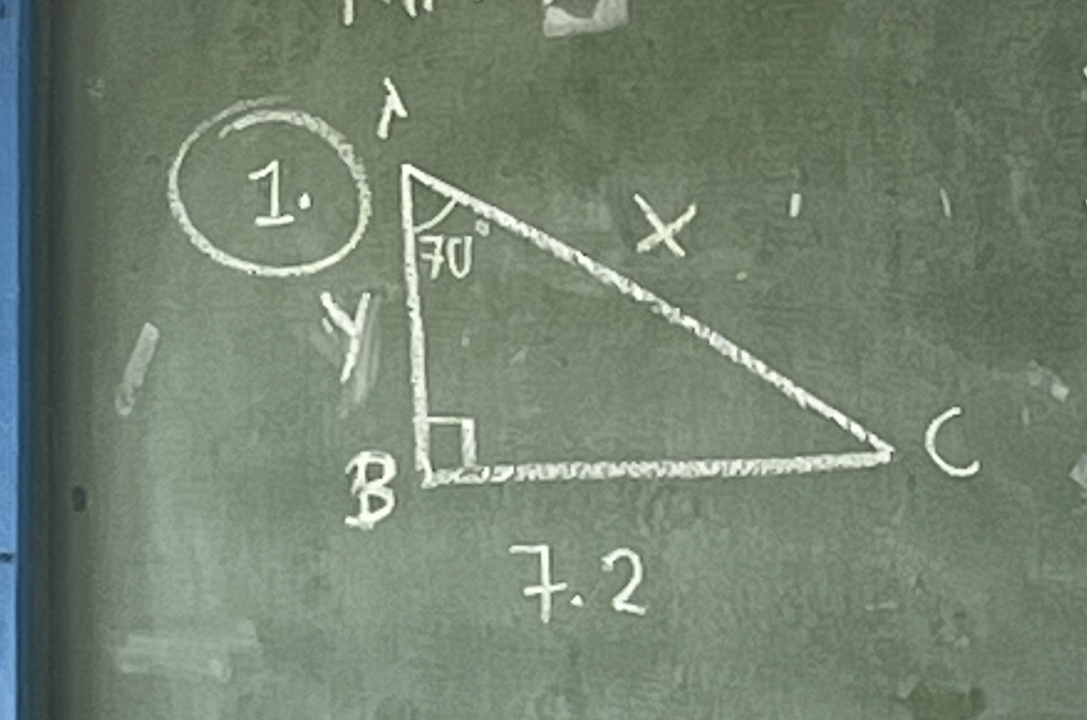 1. Diagram of a right triangle ABC, with | StudyX