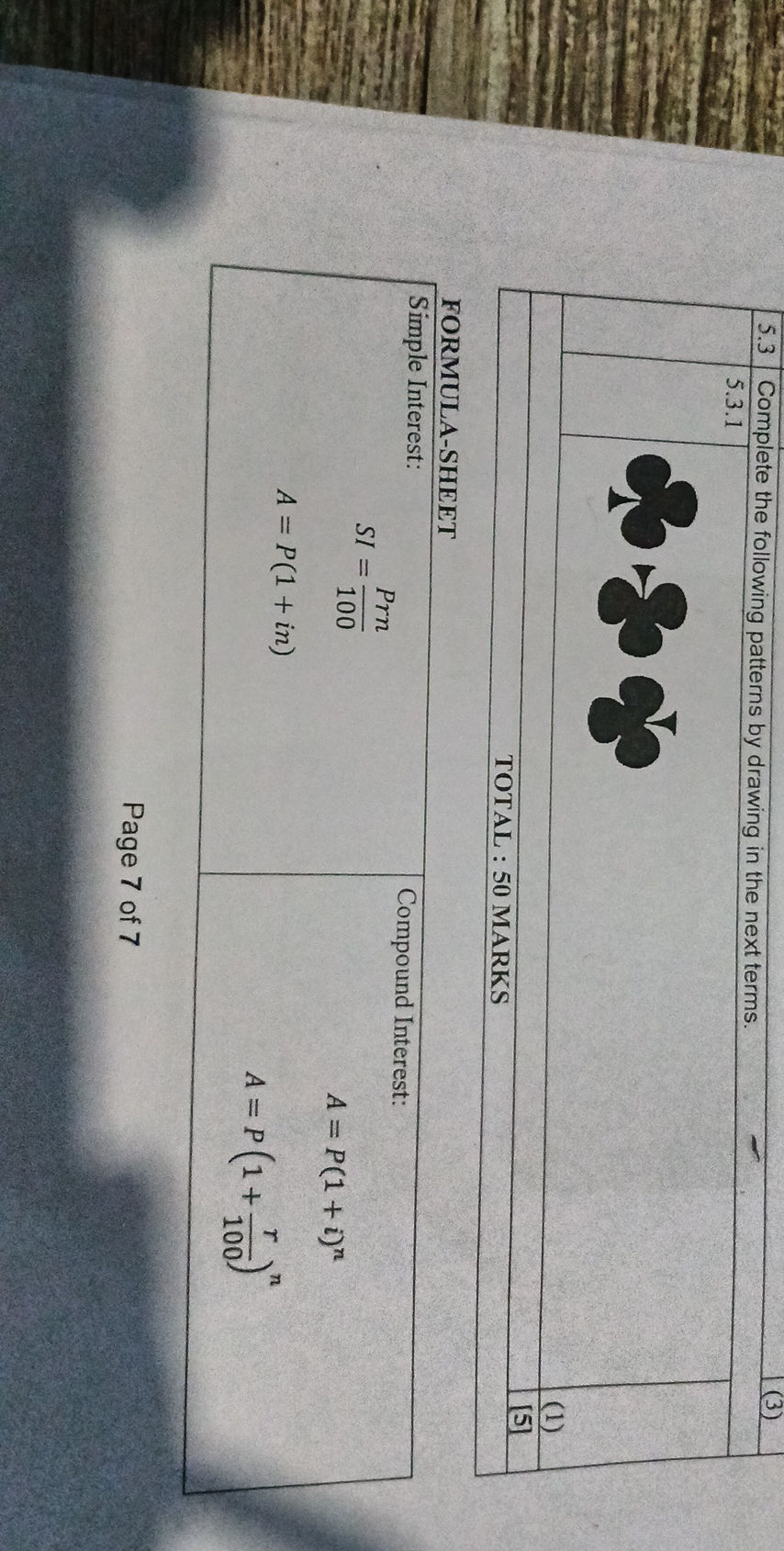5.3 Complete the following patterns by | StudyX