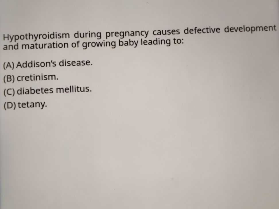 Hypothyroidism during pregnancy causes | StudyX