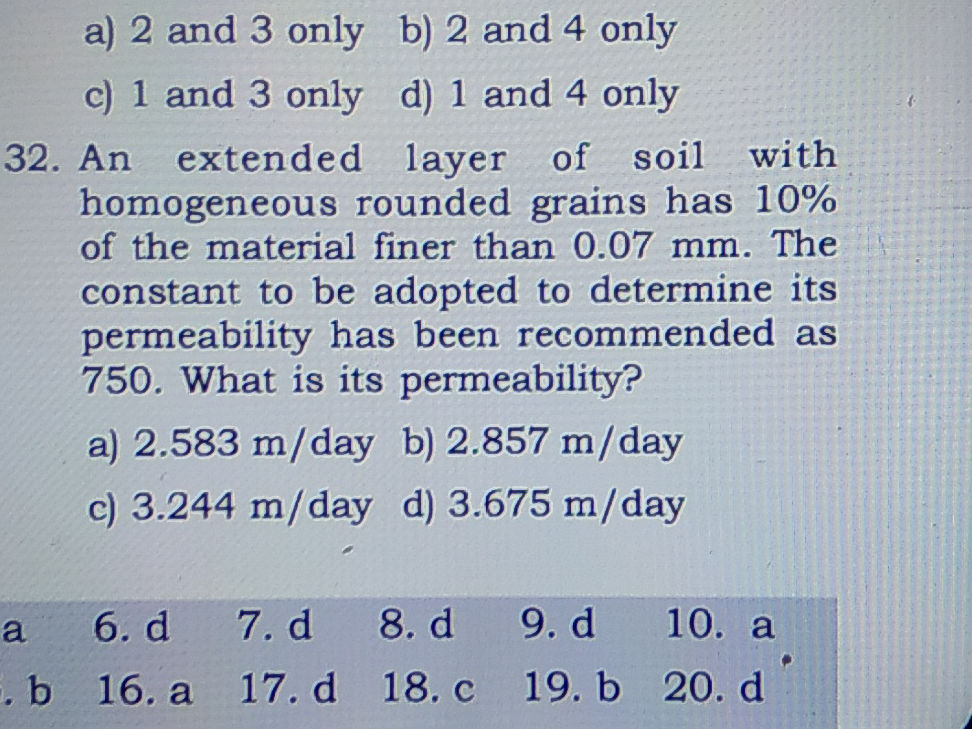 32. An extended layer of soil with | StudyX
