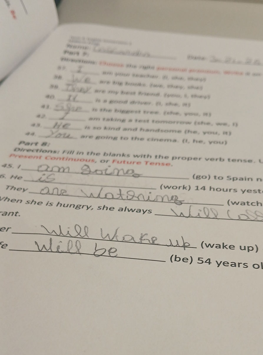 Directions: Fill in the blanks with the | StudyX