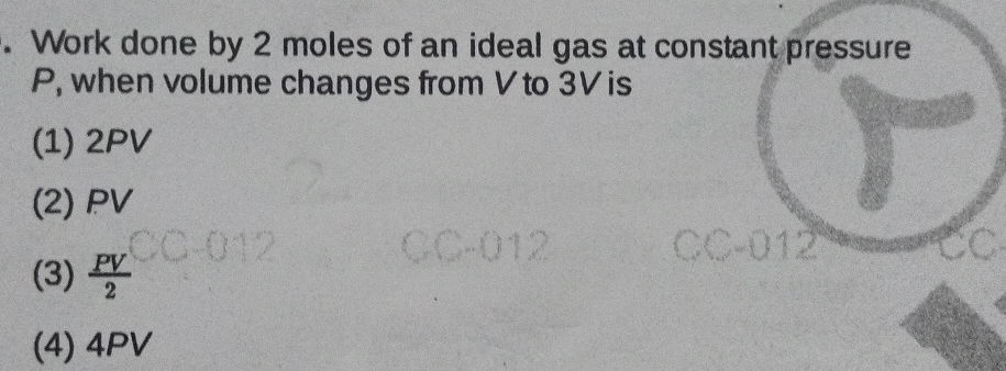 Work done by 2 moles of an ideal gas at | StudyX