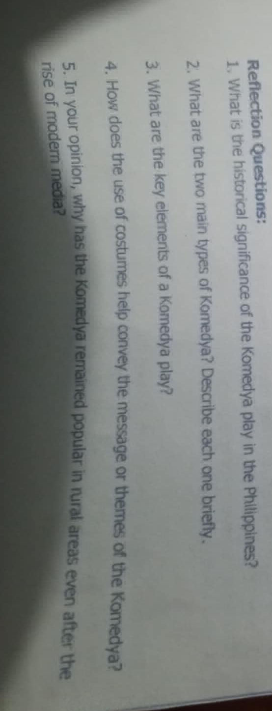 Reflection Questions: 1. What is the | StudyX