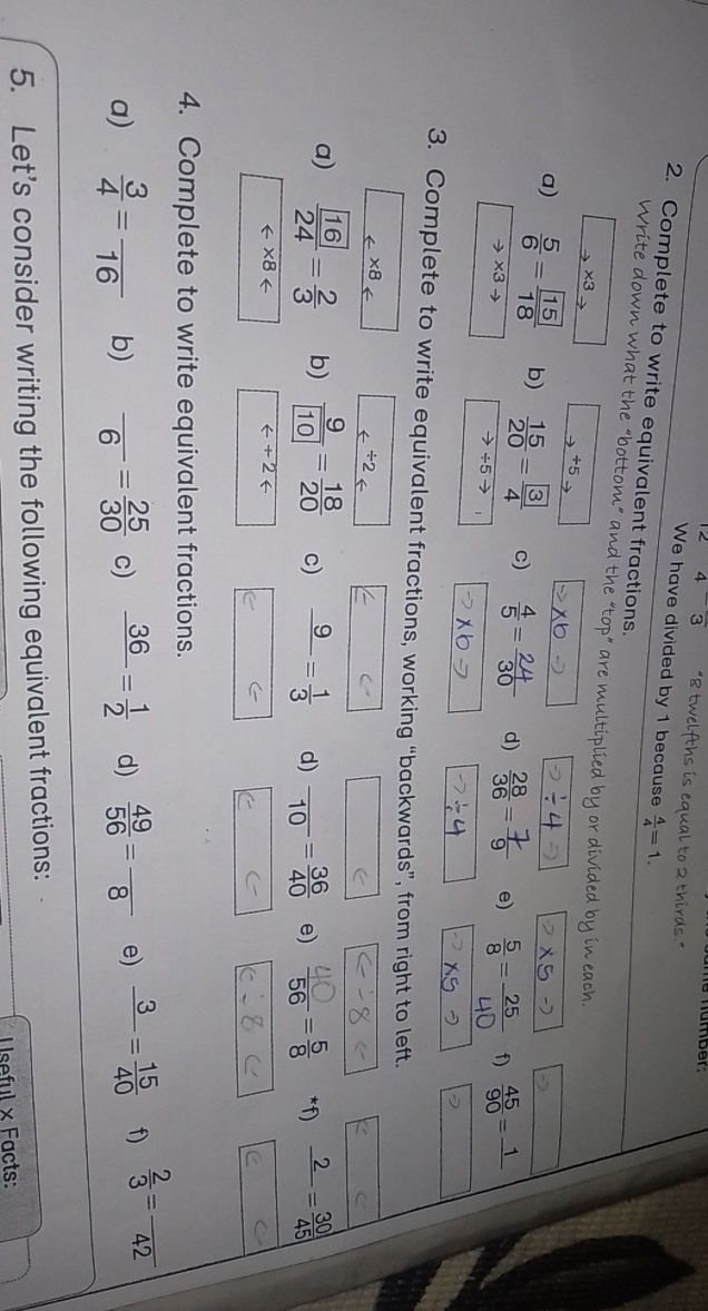 2. Complete to write equivalent fractions. | StudyX