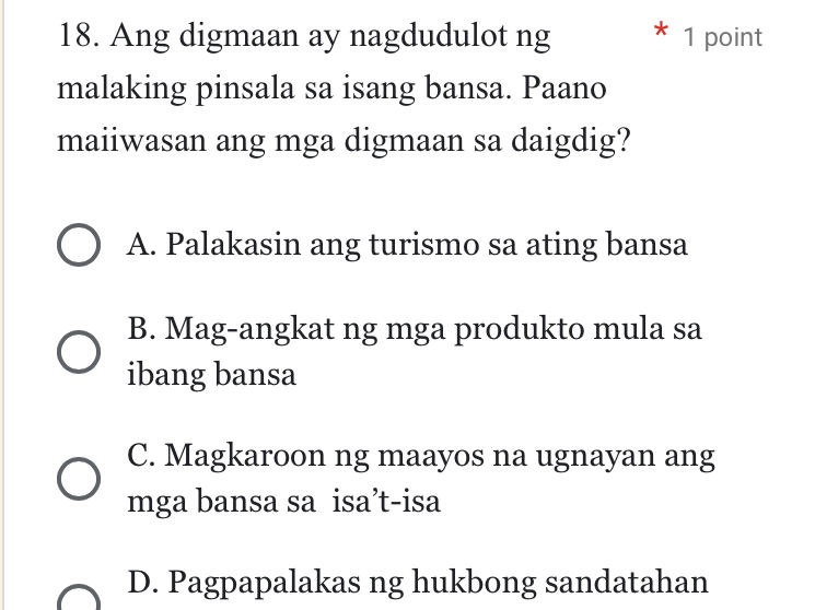 18. Ang digmaan ay nagdudulot ng malaking | StudyX