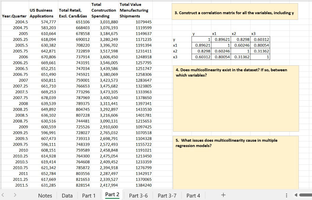 3. Construct a correlation matrix for all | StudyX