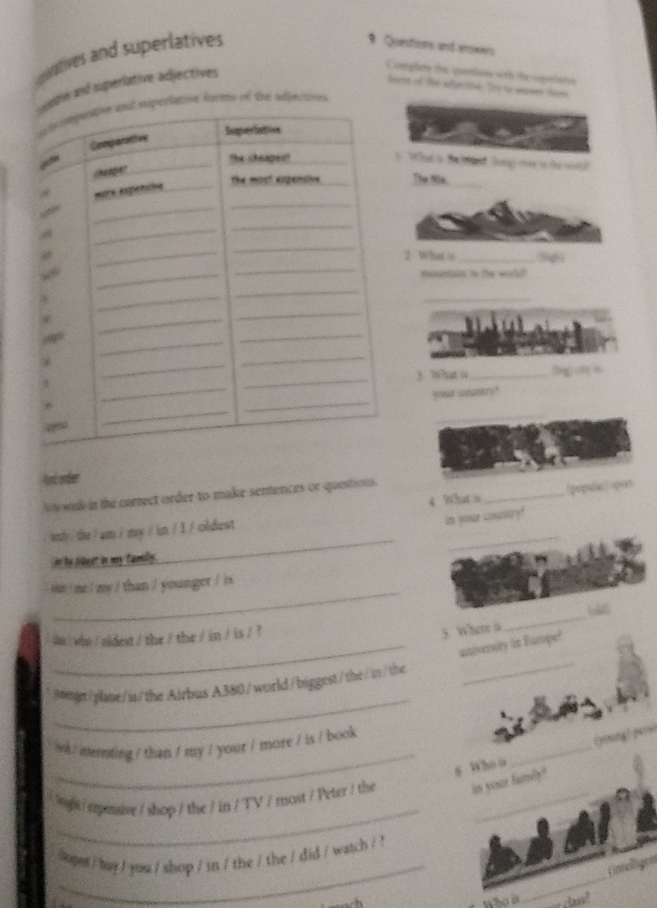 Comparative and superlative adjectives | | StudyX