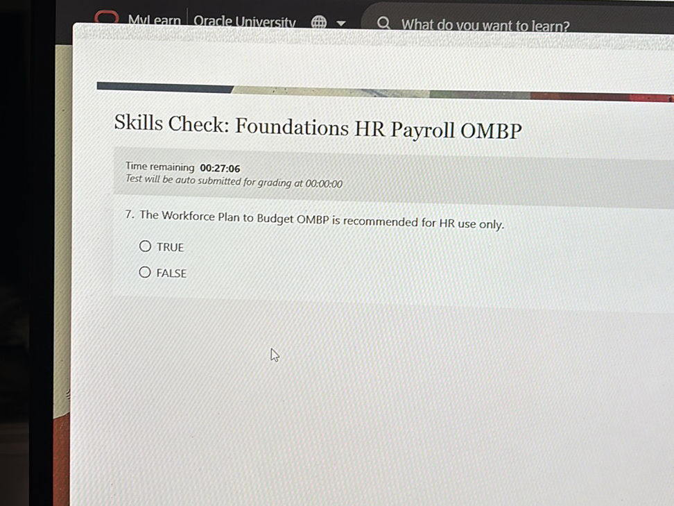 7. The Workforce Plan to Budget OMBP is | StudyX