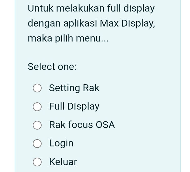 Untuk melakukan full display dengan aplikasi | StudyX
