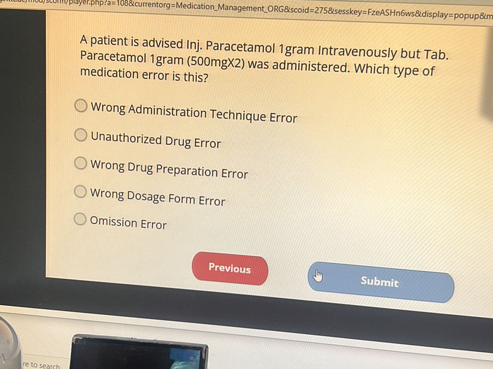 A patient is advised Inj. Paracetamol 1gram | StudyX
