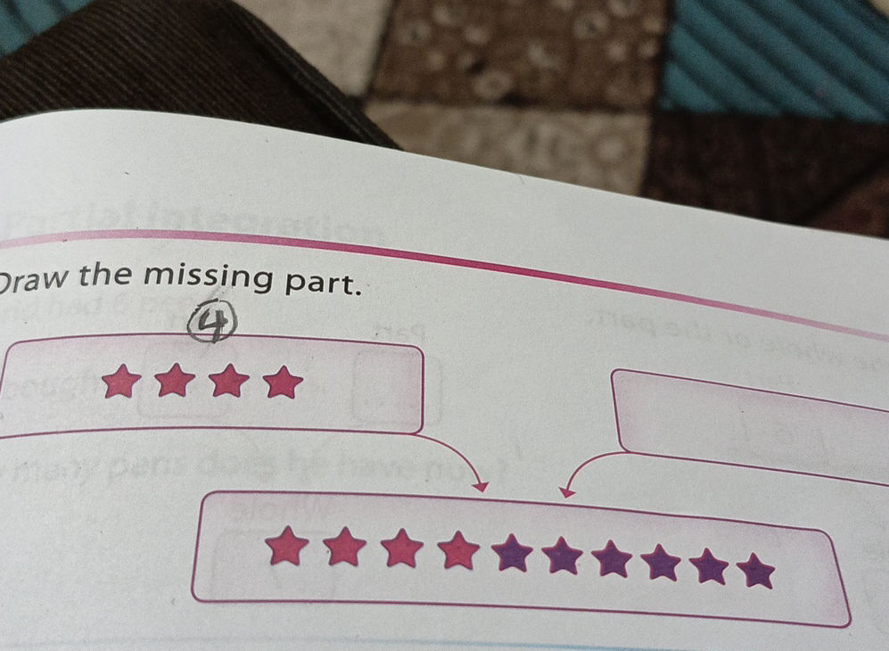 Draw the missing part. (4) There are 4 | StudyX