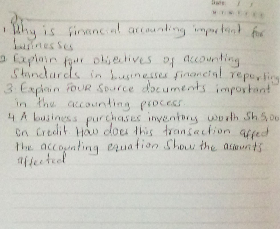 1. Why is financial accounting important for | StudyX