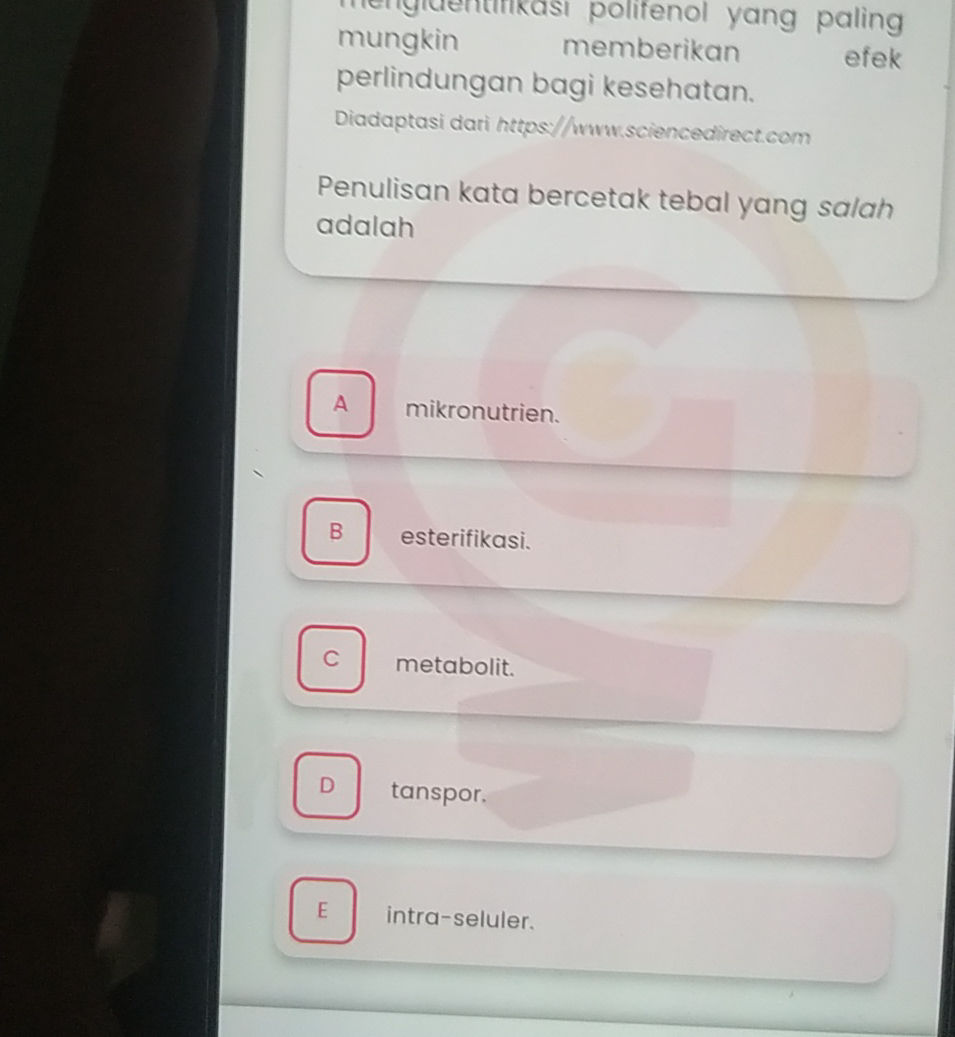 Penulisan kata bercetak tebal yang salah | StudyX