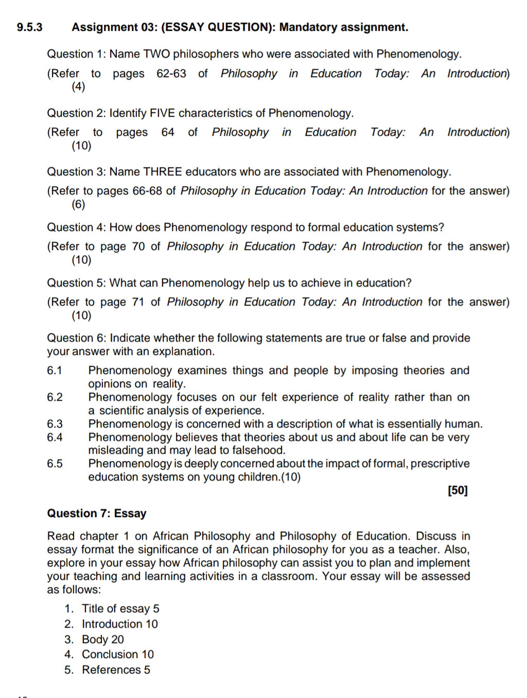 9.5.3 Assignment 03: (ESSAY QUESTION): | StudyX