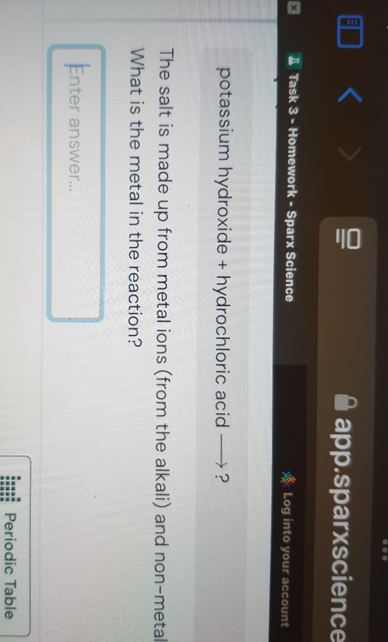 potassium hydroxide + hydrochloric acid → ? | StudyX