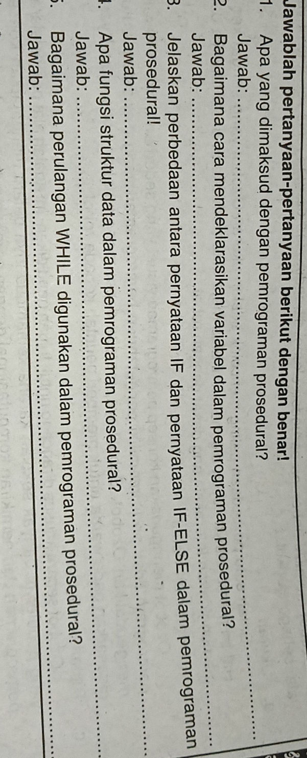 1. Apa yang dimaksud dengan pemrograman | StudyX