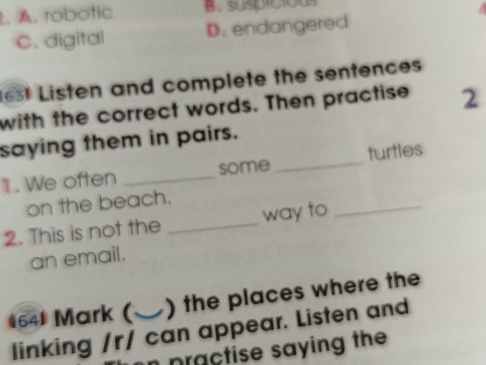 163) Listen and complete the sentences with | StudyX