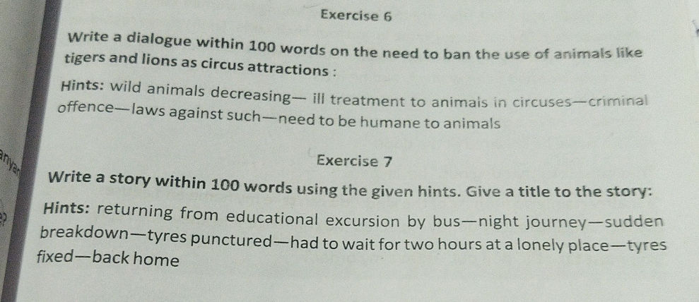 Exercise 6 Write a dialogue within 100 words | StudyX