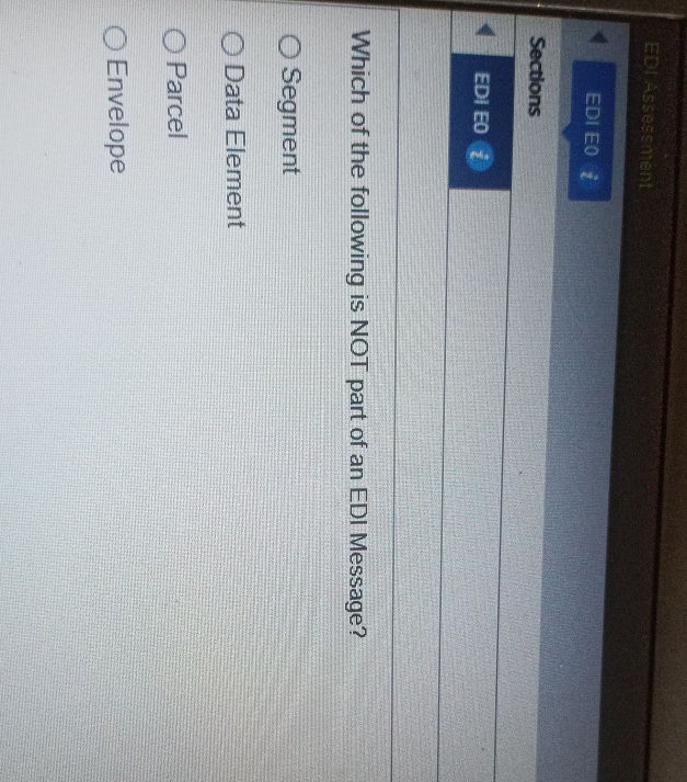 Which of the following is NOT part of an EDI | StudyX